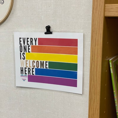 Everyone is Welcome Here, Printable Wall Art, Diversity, Classroom ...