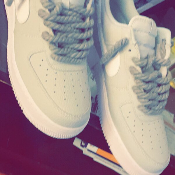 Thick Rope Shoe Laces Cream Sail off White Braided Shoelaces Travis SB ...