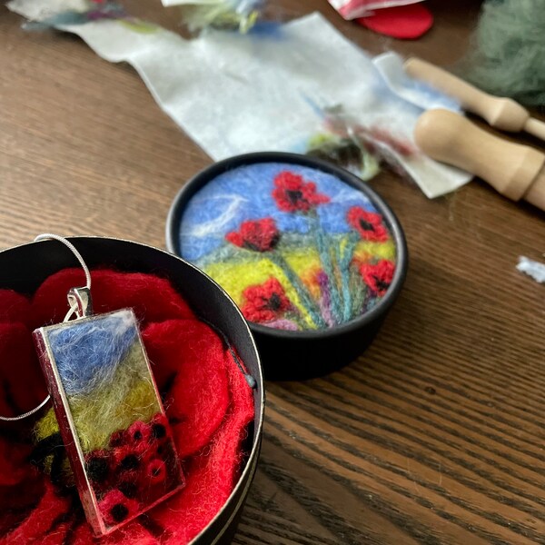 Needle Felting Lavender Fields Landscape Box Kit - Etsy