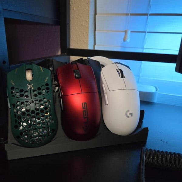 Universal Gaming Mouse Holder Desktop Stand 3D Printed Display for Your ...