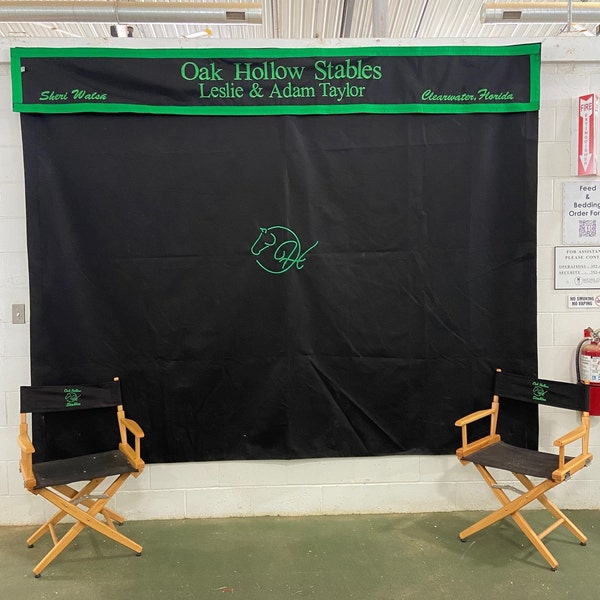 Economy Tack Stall Drapes, Tack Stall Front, Drape With Door, Zippered ...