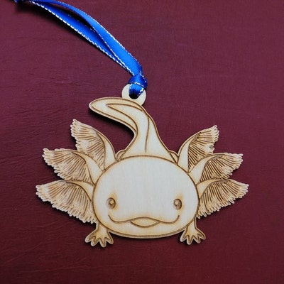 Cute Axolotl Ornament Wood Axolotl Decor Axolotl Gifts - Etsy