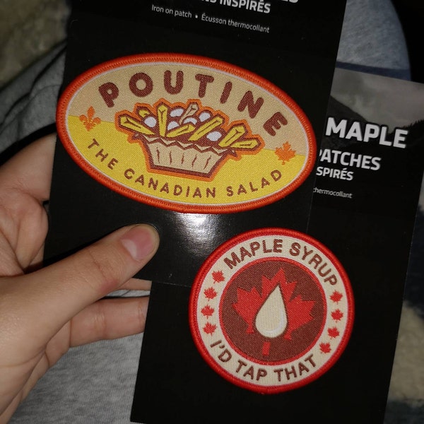 Poutine the Canadian Salad Iron on Patch Embroidered Sew on Canada ...