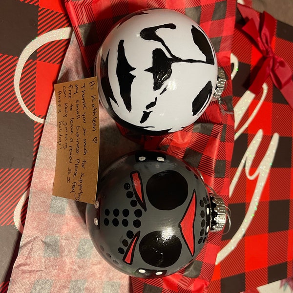 Hand Painted Jason Voorhees Friday the 13th Christmas Horror Ornament ...