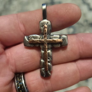 Rustic Mens Band Man Ring Man Cross Ring Man Silver Ring | Etsy