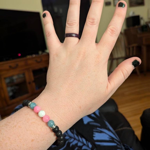 Trans Bracelet Black Hematite Zodiac Sign Gemstone Bracelet Cute Trans ...