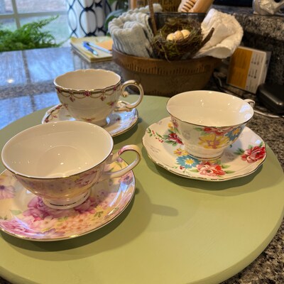 IMPERFECT Bulk Tea Cups & Saucers With Minor Imperfections Mismatched ...