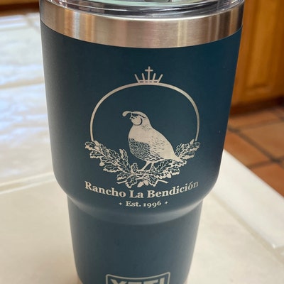 Personalized Floral Design Yeti 20oz Rambler Tumbler 360 Degree ...