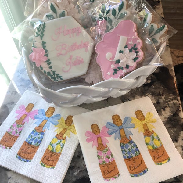 Birthday Decorated Cookies, 50th Birthday Cookies, Fifty Birthday ...