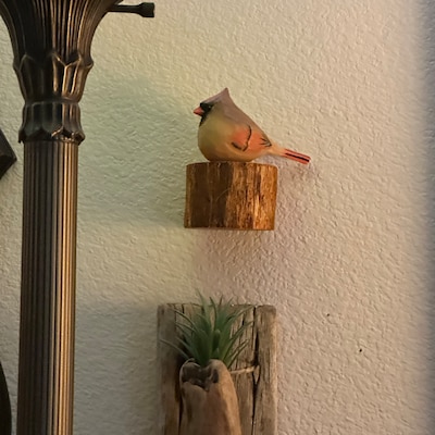 Live Edge Log Sconces Set W Keyhole Hanger Candle Picture Shelf Wood ...