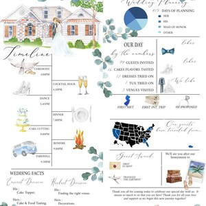 Infographic Wedding Program, Unique Wedding Program, Fun Wedding ...
