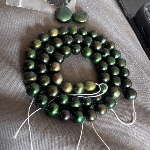 AA+ 8-9mmx9-12mm Rice Baroque Freshwater Pearl Fire Red Oval Baroque ...