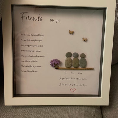 Retirement Gift, Good Luck Present, Pebble Art Picture Framed Poem ...