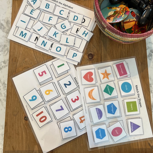 Toddler Busy Book Printable Worksheets, Preschool First Learning Binder ...