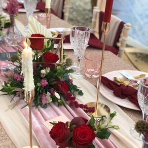 Pink Velvet Table Runner - Etsy