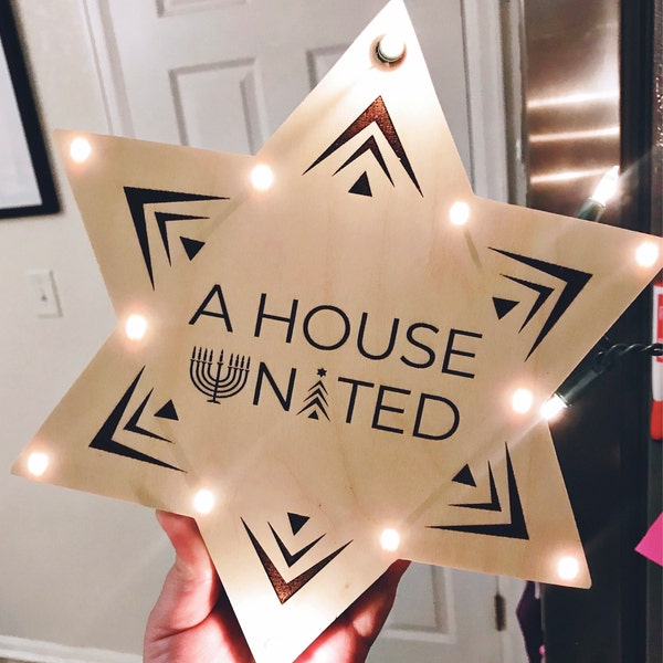 Star of David Tree Topper A House United™ Jewish Christmas Chanukah ...