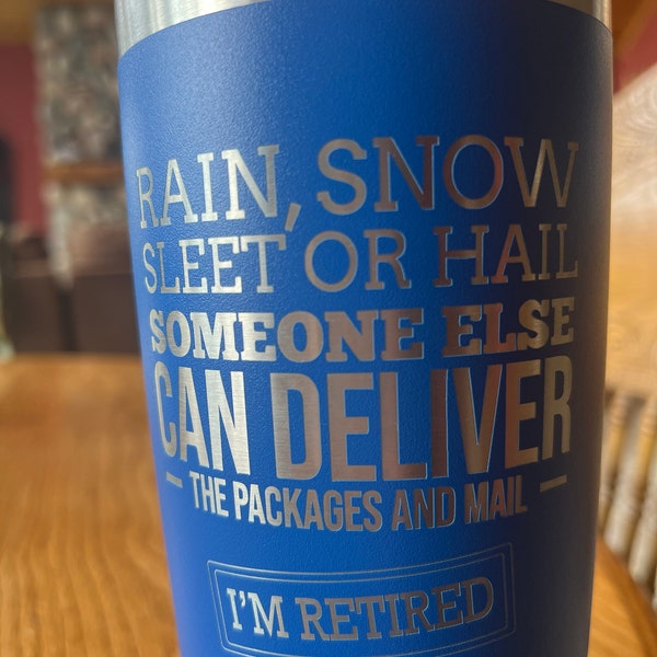 Postal Service Retirement Cup. Post Office Carrier Engraved Steel ...