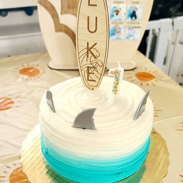 Surfboard Cake Topper Custom Surfing Cake Topper Boho Cake Topper ...