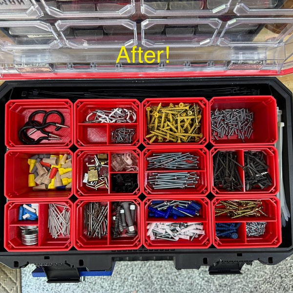 Craftsman VERSASTACK Organizer Compatible Small Nesting Bins - Red - Etsy