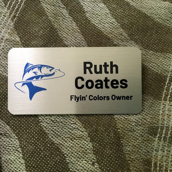 Name Tags for Work - Business Name Badges With Logo - Magnetic Name ...