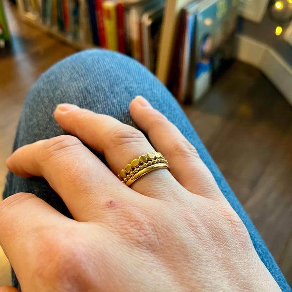 Waterproof-dainty Ring Set of 3, Waterproof Rings, Gift for Her, Boho ...