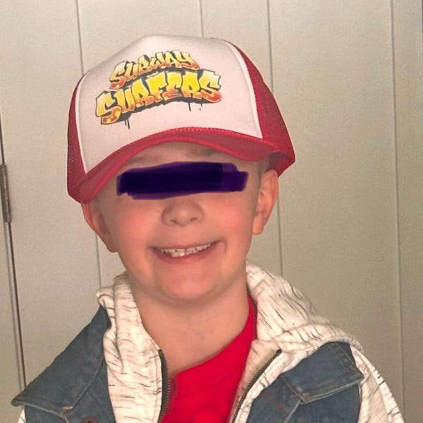 Subway Surfer Trucker Hat – Retro Gamer Hat, Streetwear Cap, Snapback ...