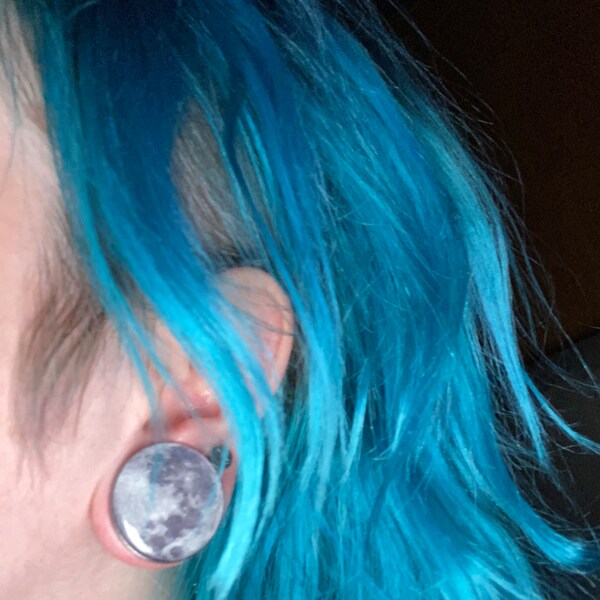 Full Moon Picture Plugs Gauges - 16g, 14g, 12g, 10g, 8g, 6g, 4g, 2g, 0g ...