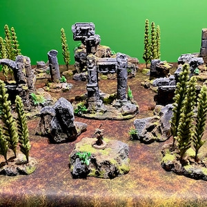 FOREST NEWBIE SET Wargame Terrain, 28mm 32mm Modular Terrain, Tabletop ...