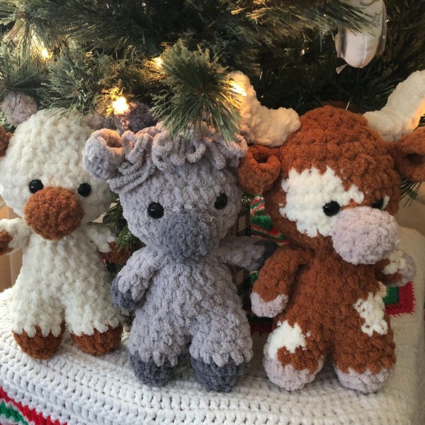 Baby Cows TRIO Pattern- Baby Longhorn, Baby Cow, Baby Highland, Crochet ...