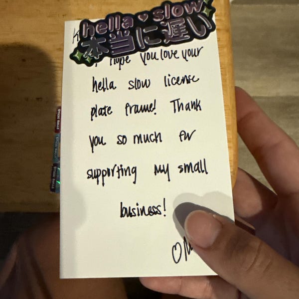 Hella Slow License Plate Frame | Chrome - Etsy