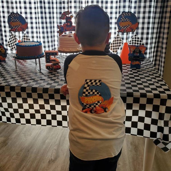 Race Car Centerpiece Number 5 , Racing Birthday, Race Car Centerpiece ...