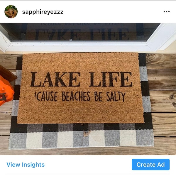 Lake Life Doormat, Lake House Decor, Cabin Doormat, Cabin Decor, Cute ...