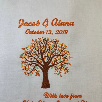 Autumn Fall Tree Embroidery Machine Design - Etsy