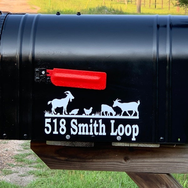Goat Mailbox Decal, Farm Mailbox Decal, Billy Goat Mailbox Decal, Goat ...