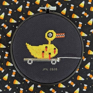 Nightmare Duck Cross Stitch Pattern Gothic, Modern, Embroidery, Easy ...