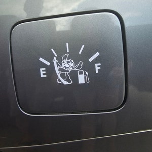 Funny Car Sticker Stitch Pulling Back Gas Fuel Cap Car Sticker Colour ...