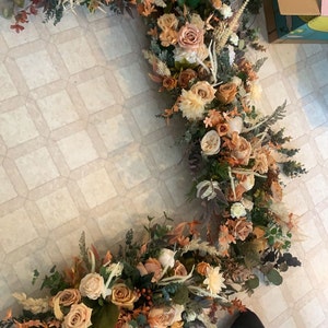 Terracotta Cream Arch Arrangement Arch Flowers Fall Wedding Orange ...