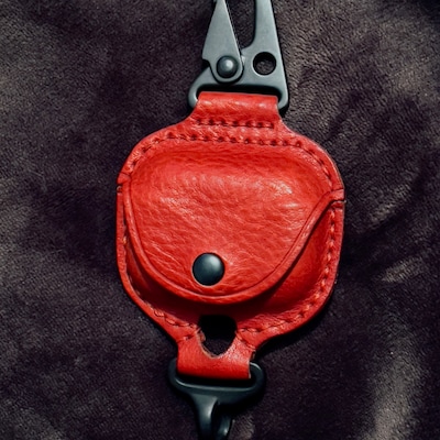 Leather Key Holder With Pull Strap Key Chain Key Pouch Handmade Key ...