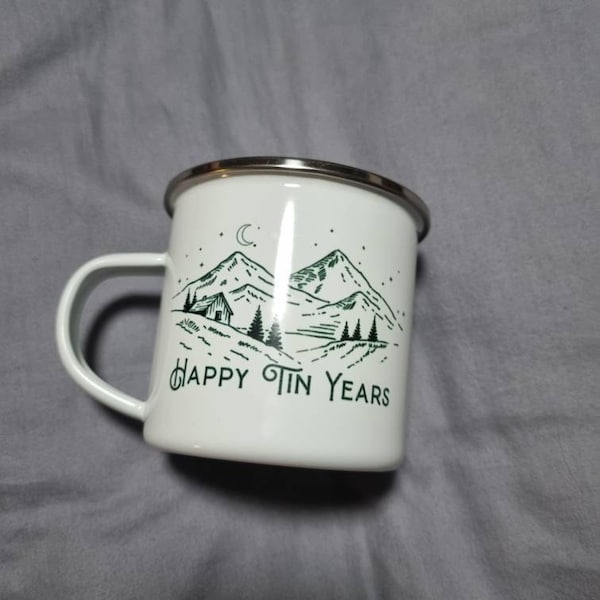 Personalized Tin Years Mug, Tin Year Anniversary Gift 001098 - Etsy