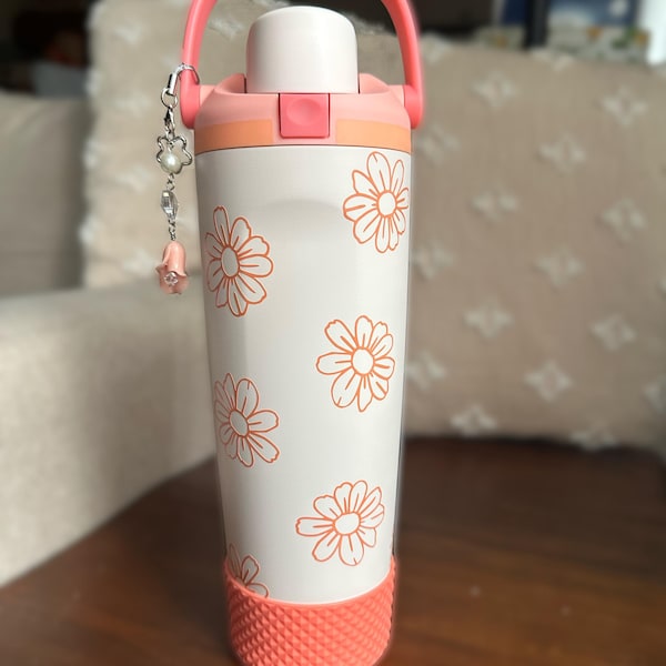 Stanley Cup Stickers, Flowers Decals Sheets, Decals for Tumblers, Yeti ...