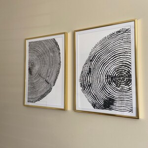 Western Red Cedar Tree Ring Print Black and White Tree Ring - Etsy