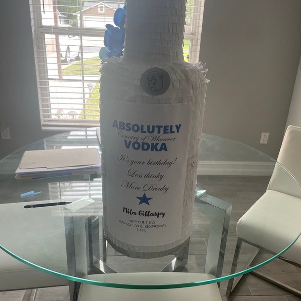 Vodka Bottle Customized. (write Your Message) Party Decorations. - Etsy