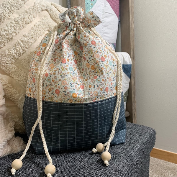 Pippa Drawstring Bag | Sewing Pattern PDF + Video Tutorial | Beginner ...