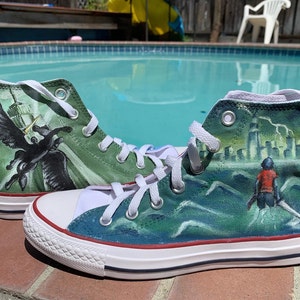 Percy Jackson Custom Hand Painted Shoes - Etsy