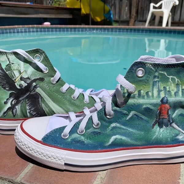 Percy Jackson Custom Hand Painted Shoes - Etsy