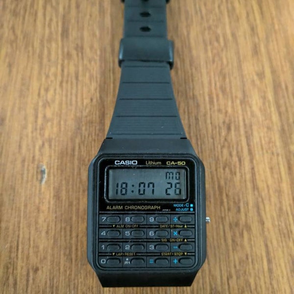 Casio DBC-610 With WR Symbol Calculator Data Bank Watch Module 676 ...