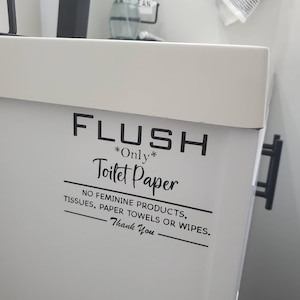 Do Not Flush Vinyl Decal Sign for Bathroom in Airbnb or Business ...