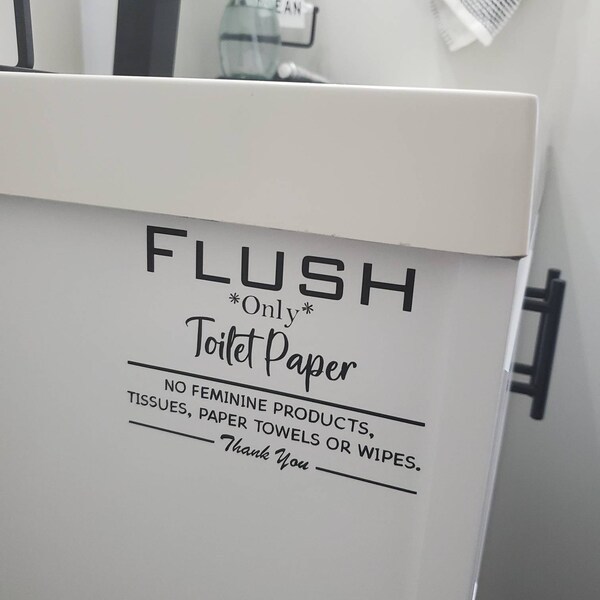 Do Not Flush Vinyl Decal Sign for Bathroom in Airbnb or Business ...