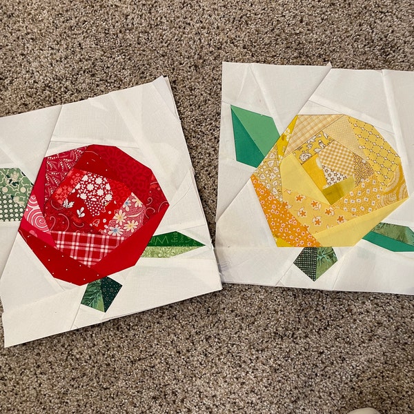 Rose Foundation Paper Piecing Pattern - Etsy