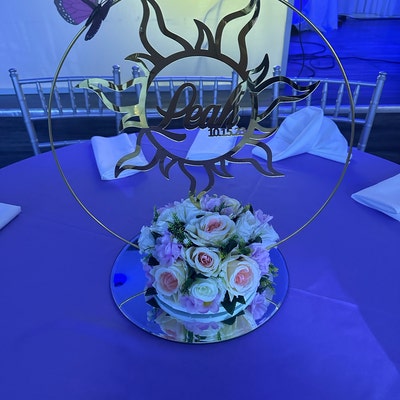 Tangled Sun Table Decor, Charger Plate, Quinceanera Party, Princess ...